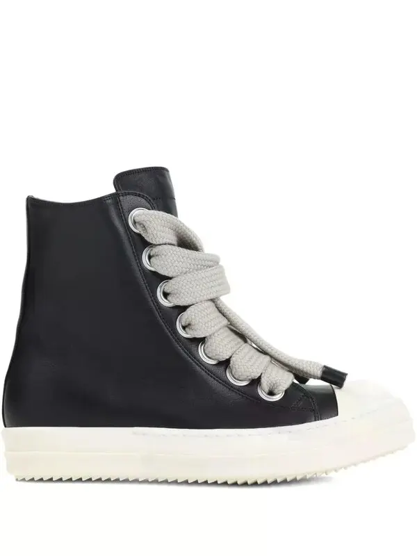 Rick Owens Jumbolace Leather High-top Sneakers
