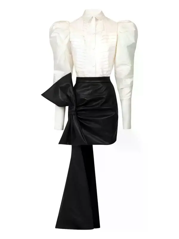 GABY CHARBACHY Puff-sleeve Jumpsuit With Bow Detail
