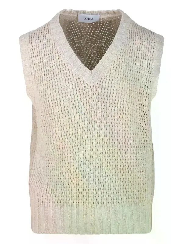 LARDINI V-neck Sleeveless Knit Top