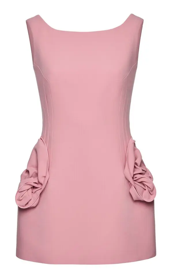 Magda Butrym Floral-appliquéd Mini Dress - Pink