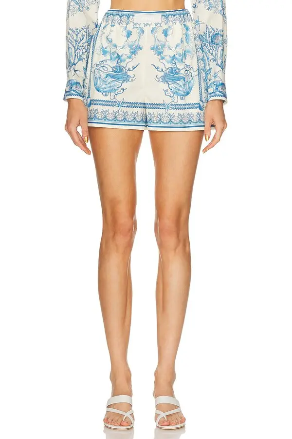 Versace Mini Short - Eggshell & Bright Dv Blue