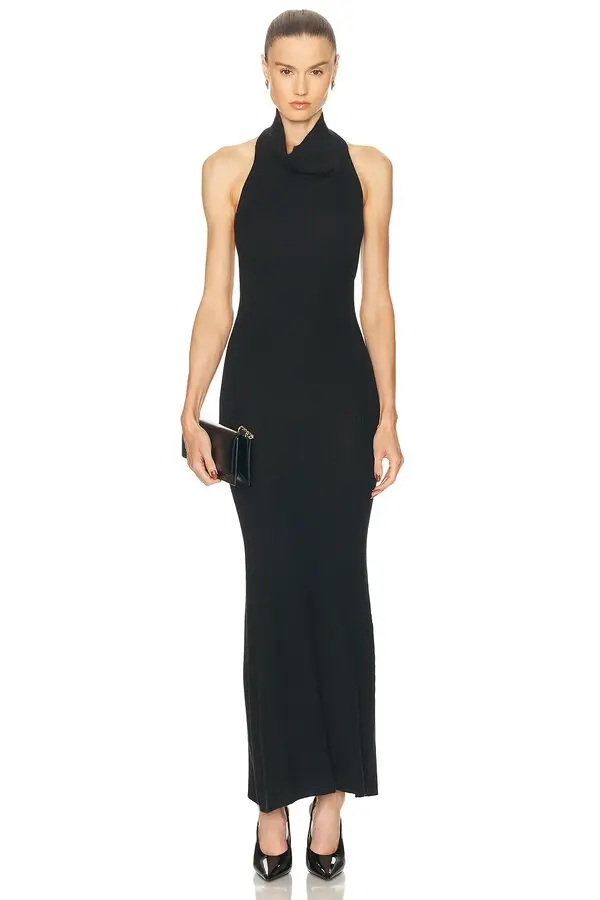 Brandon Maxwell India Halter Dress