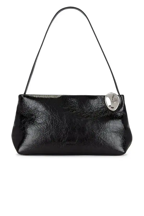 Jil Sander Jewel Zip Shoulder Bag In Black - 45% Off | Editorialist