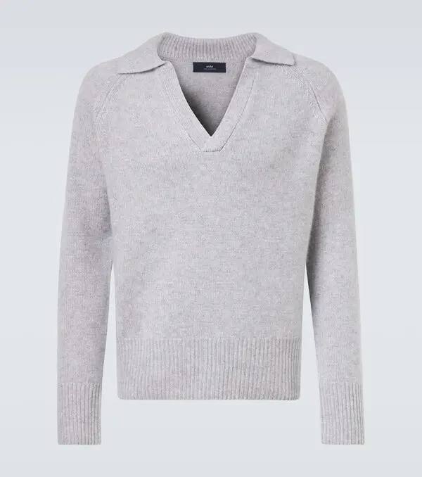 Arch4 Mr Clifton Gate Cashmere Polo Sweater - Grey