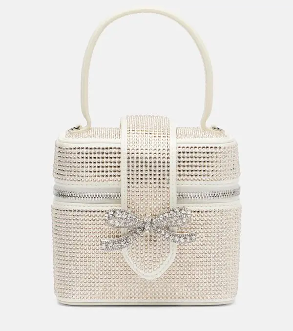 SELF-PORTRAIT Embellished Vanity Bag - Beige