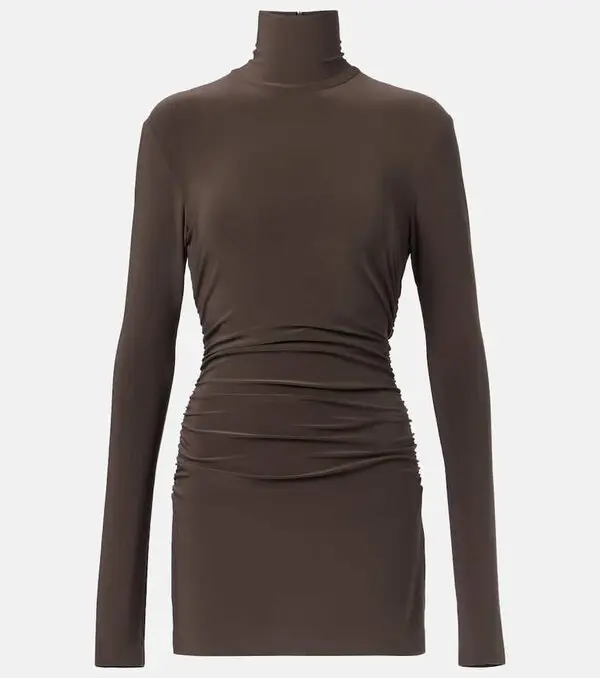 Norma Kamali Pickleball Mockneck Mini Dress