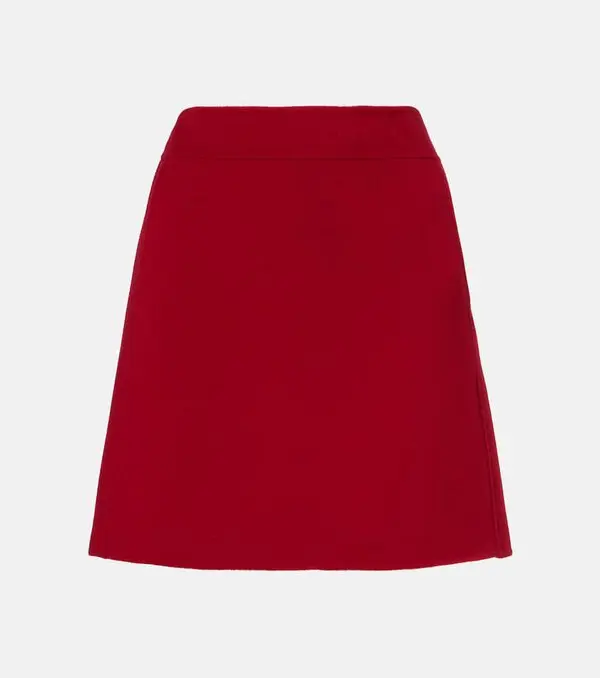 Max Mara Aida Virgin Wool Mini Skirt - Red