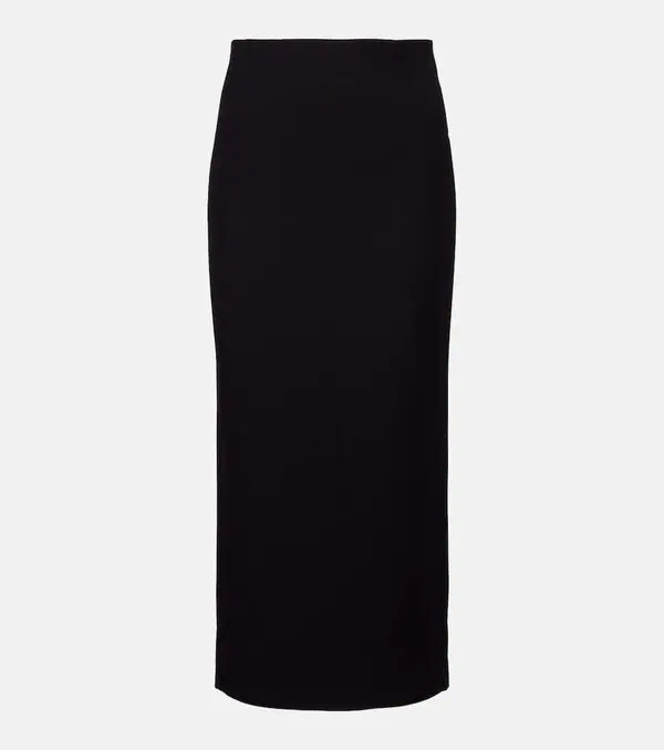 Roland Mouret Pencil Crêpe Midi Skirt - Black