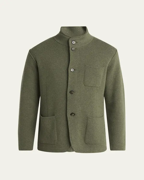 Kiton Wool Knit Chore Jacket