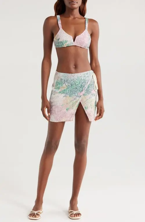 BOAMAR Suki Sequin Wrap Cover-up Skirt