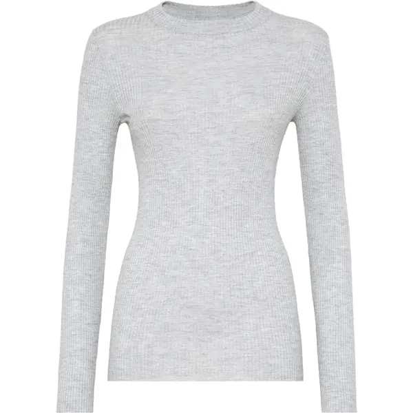 Brunello Cucinelli Lightweight Knit Top - Light Grey