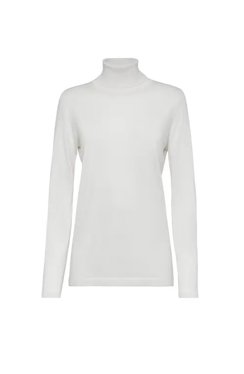 Brunello Cucinelli Lightweight Cashmere And Silk Sweater - White