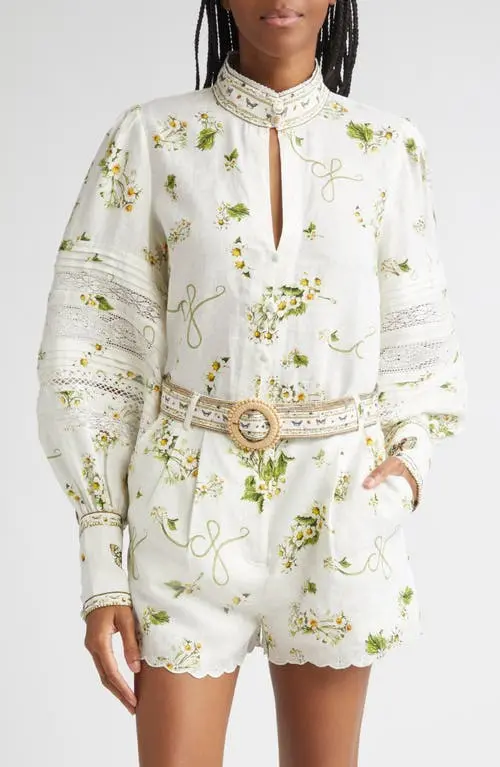 Camilla Buttoned Collar Linen Shirt