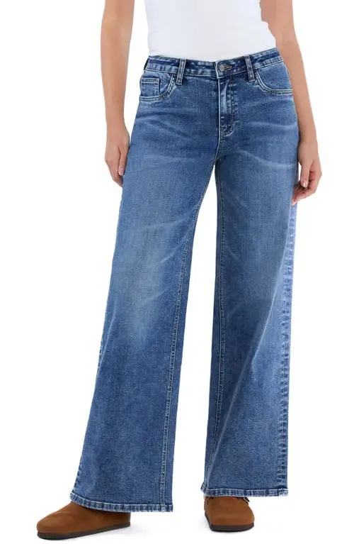 HINT OF BLU Penelope Boyish Wide-leg Jeans - Indigo Wash