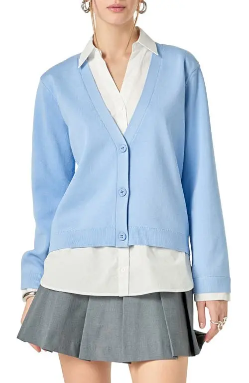 English Factory Mixed Media Button-up Shirt