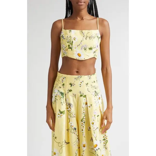 Camilla Daisy Chain Linen Crop Top
