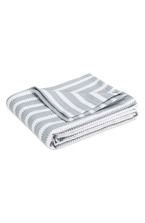 MATOUK Apollo Stripe Matelassé Coverlet - Dove