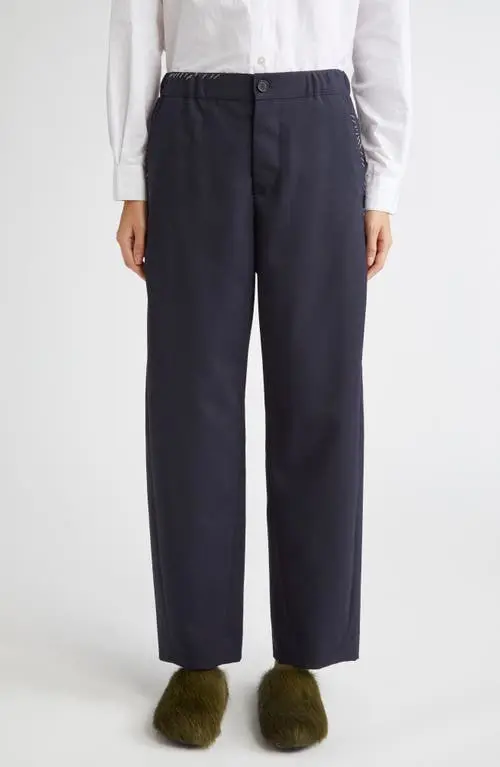 Marni Elastic Waist Wool Trousers