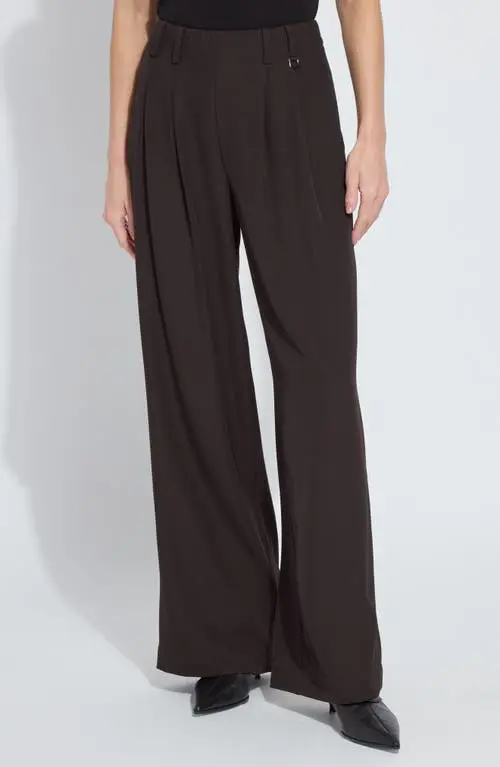 Lyssé Darcy Pleated Wide Leg Pants - Double Espresso