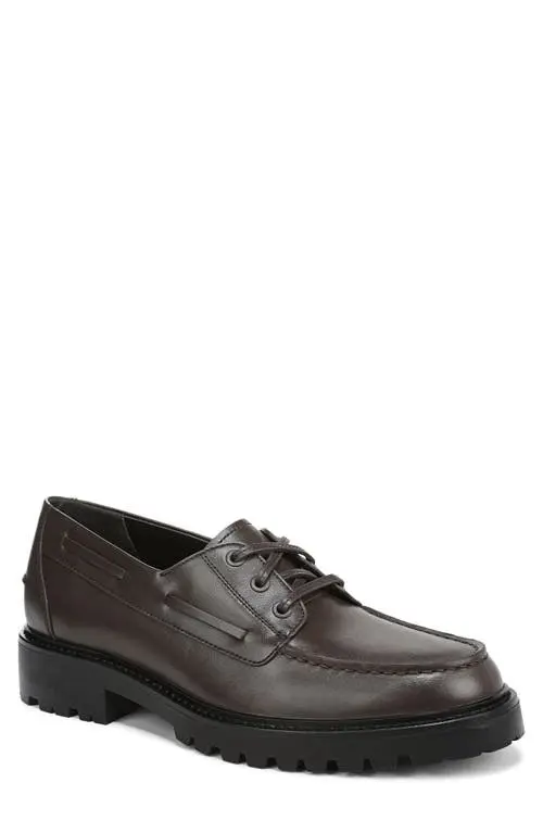 Vince Dillon Lugged Moc Toe Boat Shoe - Truffle