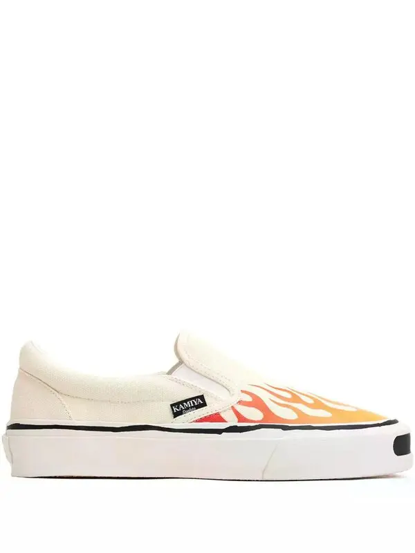 KAMIYA Cornell Flame-pattern Sneakers