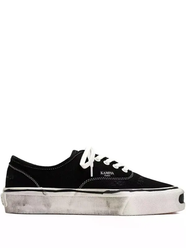KAMIYA Herc Distressed Sneakers - Black