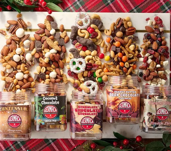 GERMACK Sh12/8 Jar Set Holiday Mini Nut Mixes