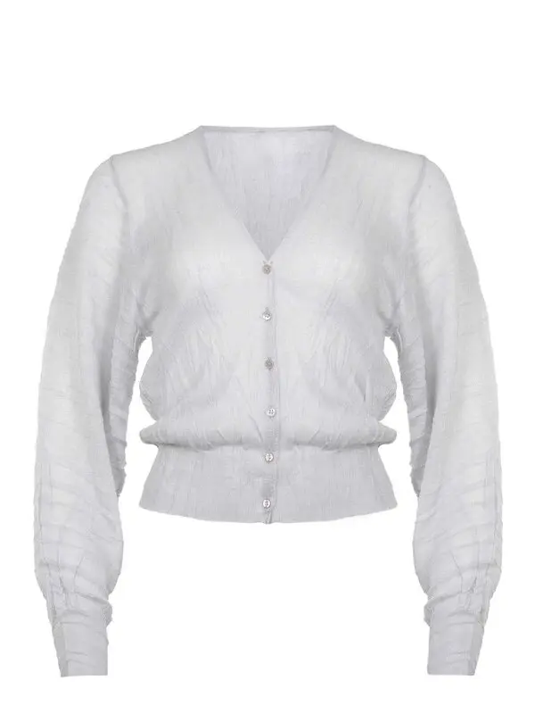 SOLOTRE Viscose Blend Sweater - Silver
