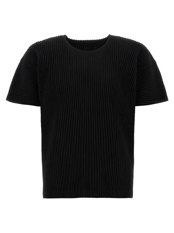 Issey Miyake Pleated T-shirt - Black