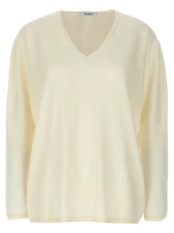 Max Mara Freccia Cashmere Sweater - White