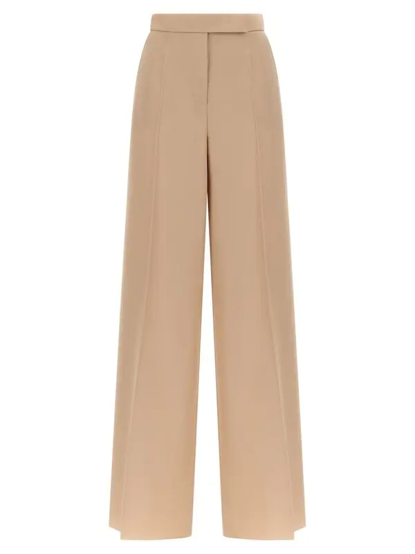Max Mara Ninfa Wide-leg Wool Pants - Beige