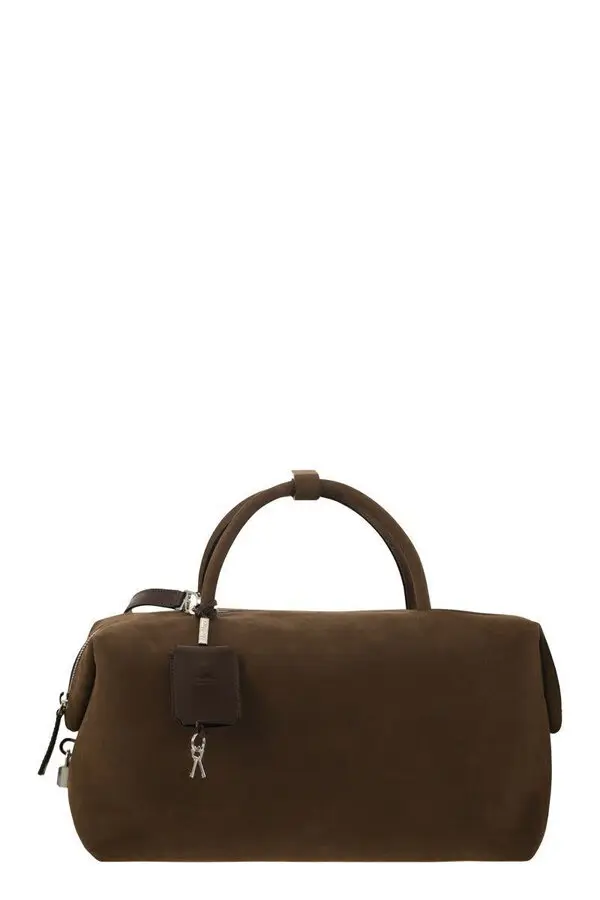 Max Mara Large Nubuck Leather Satchel