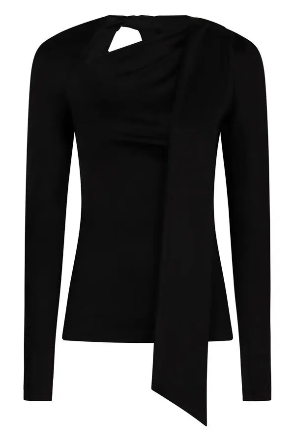 Victoria Beckham Long Sleeve Top - Black