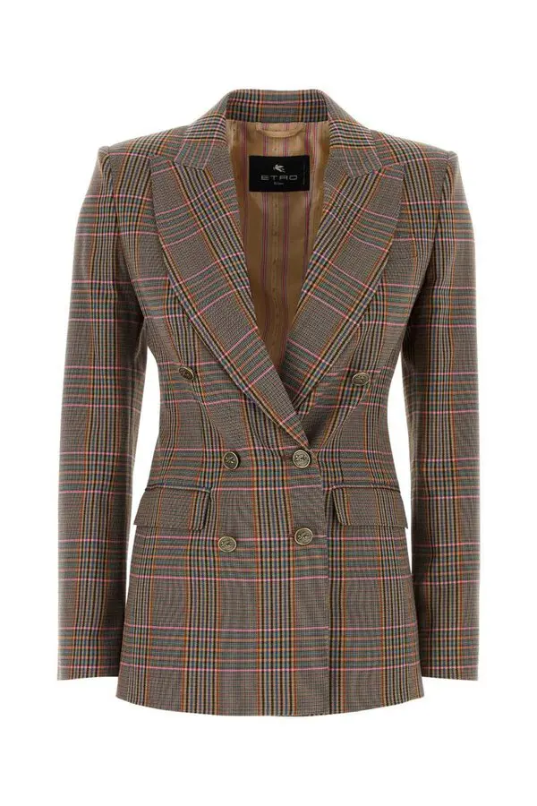 Etro Embroidered Stretch Jersey Blazer - Multicolor