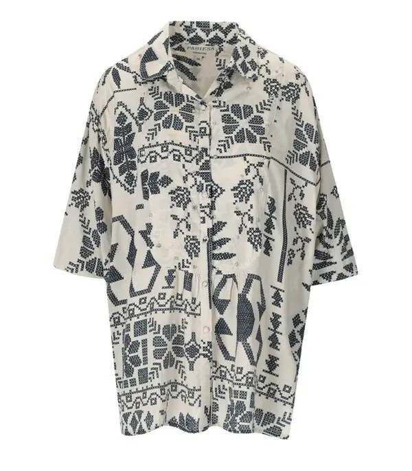 PAHIESA FORMENTERA Patterned Viscose Shirt