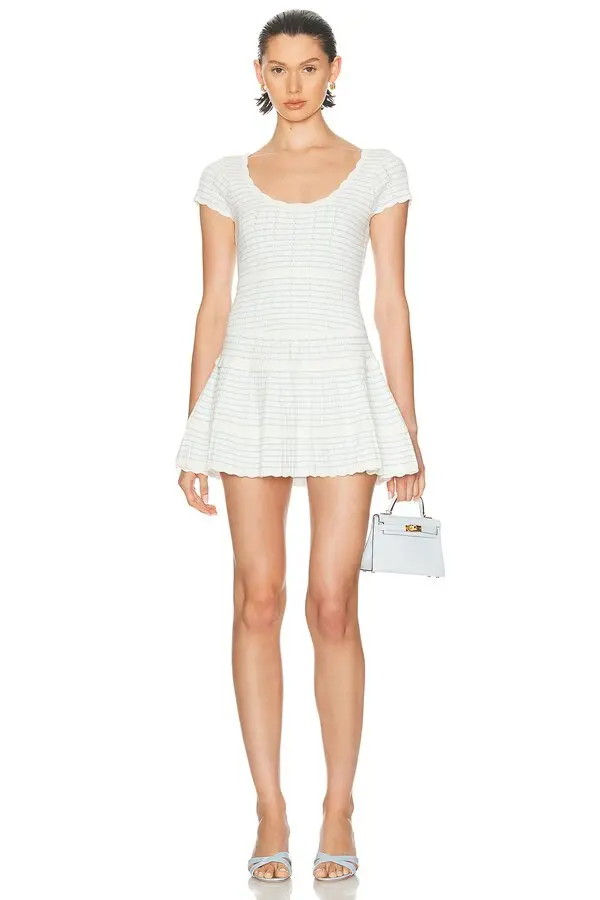 LoveShackFancy Elisavette Fit & Flare Dress - Sailor Stripes