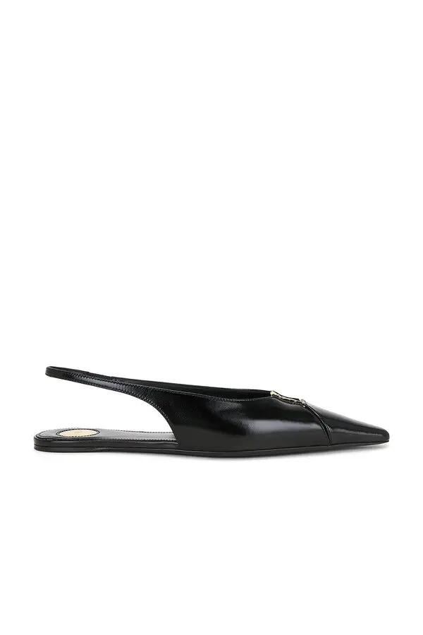 Saint Laurent Babylone Slingback Flat - Nero