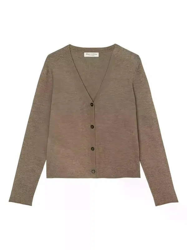 Marc O'polo V-neck Button-up Cardigan - Brown