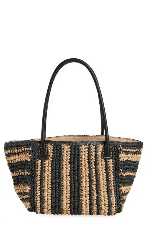 Madewell Handwoven Leather Medium Tote - Natural Multi