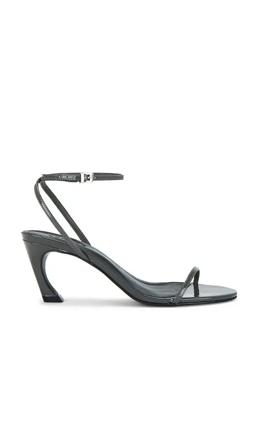 Schutz Siena Curve Mid Sandal - Dark Gray