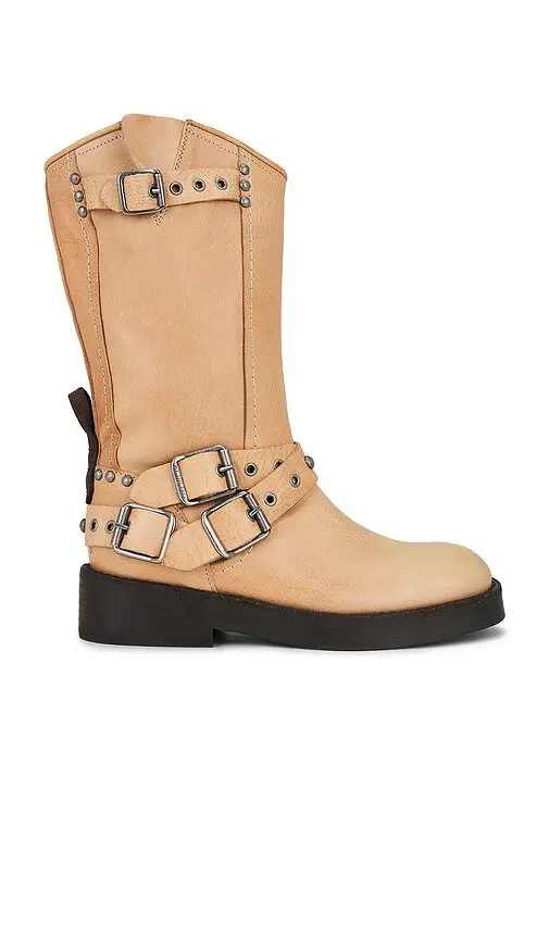 Free People X We The Free Janey Engineer Boots - Marzipan
