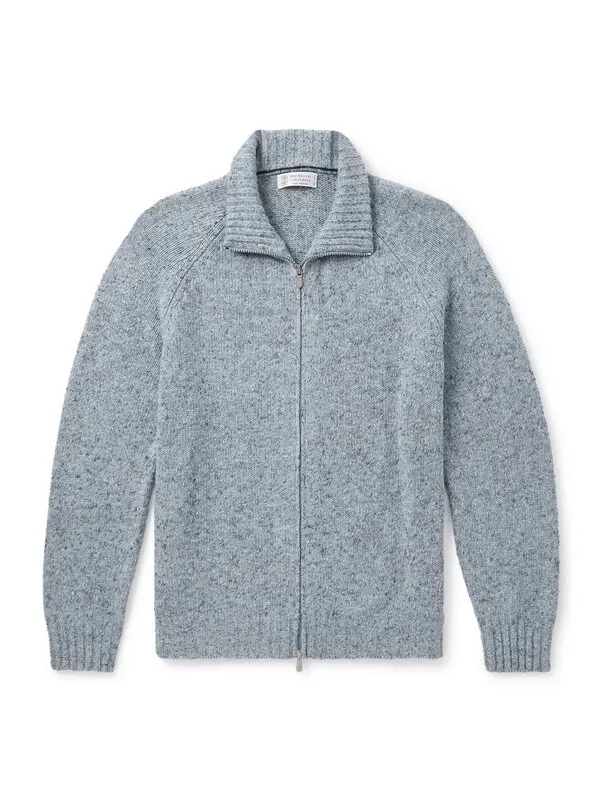 Brunello Cucinelli Cashmere Zip-up Cardigan - Blue