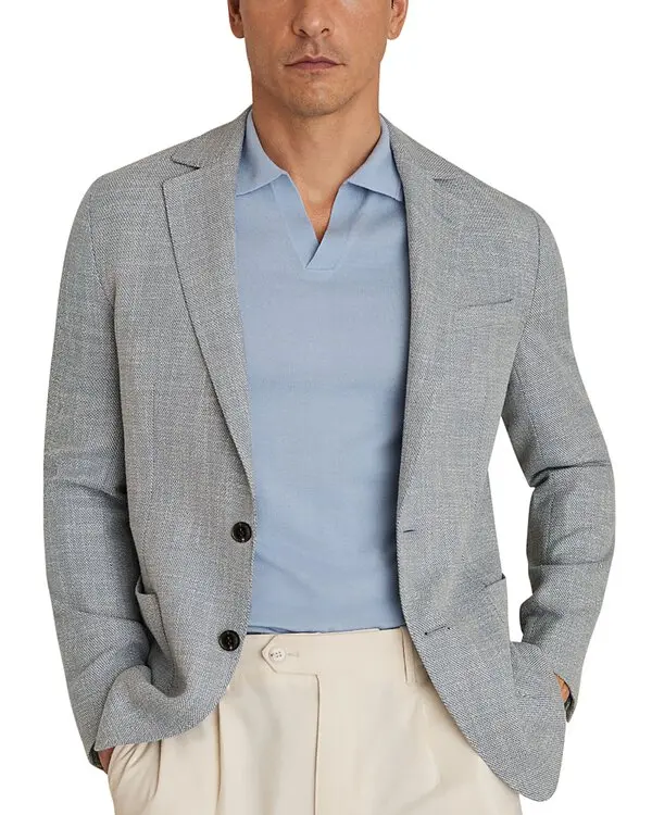 REISS Aphrodite Regular Fit Textured Jersey Knit Blazer