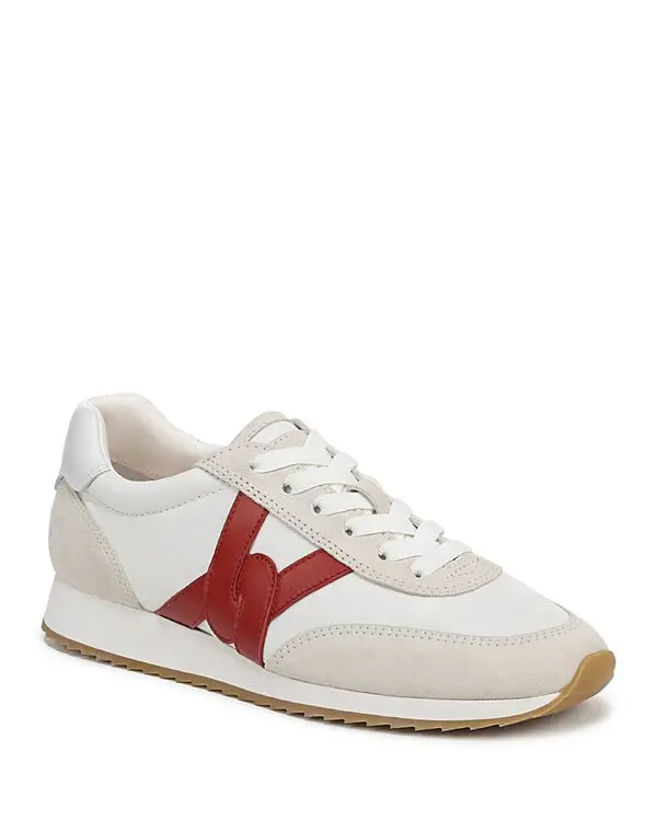 Veronica Beard Penrose Running Sneakers - Lily/poppy Red