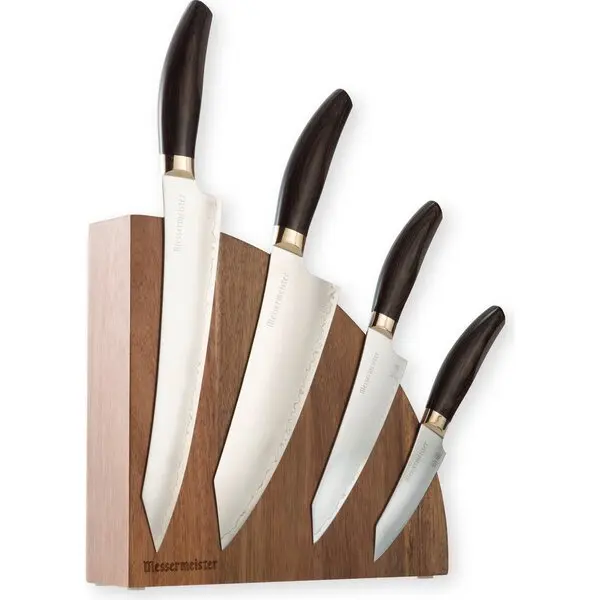 MESSERMEISTER 5 Piece Magnetic Knife Block Set