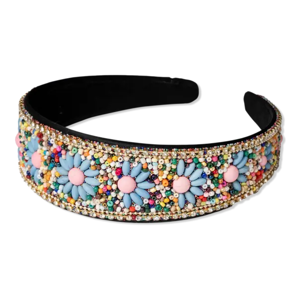 LOCKS & MANE Beaded Flower Headband