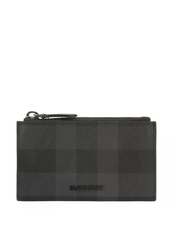 Burberry Check-print Card Case - Grey