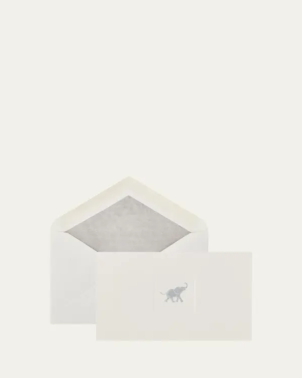 Smythson Elephant Note Cards, Set Of 10