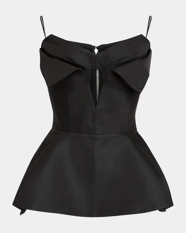 Alexander McQueen Strapless Peplum Bustier Top