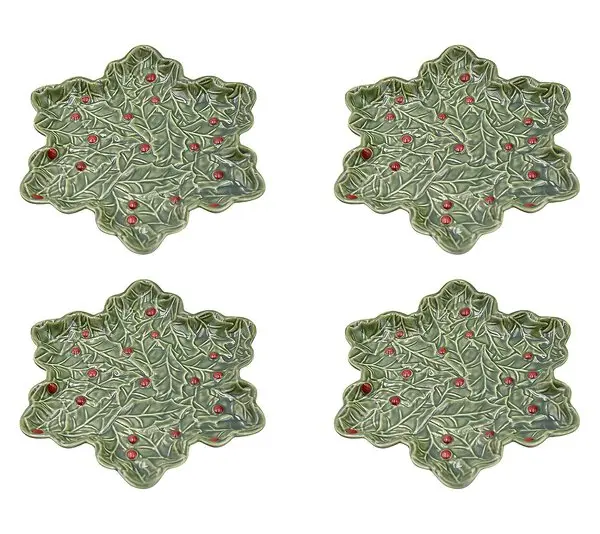 TEMP-TATIONS Seasonal Set Of 8' Snowflake Plates